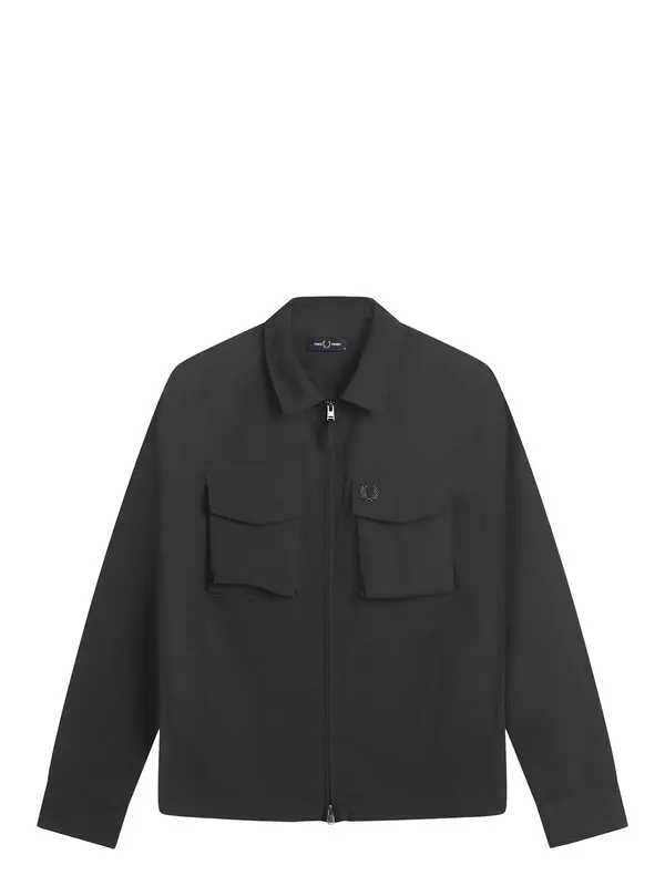 Fred Perry Ripstop Pocket Overshirt - Black
