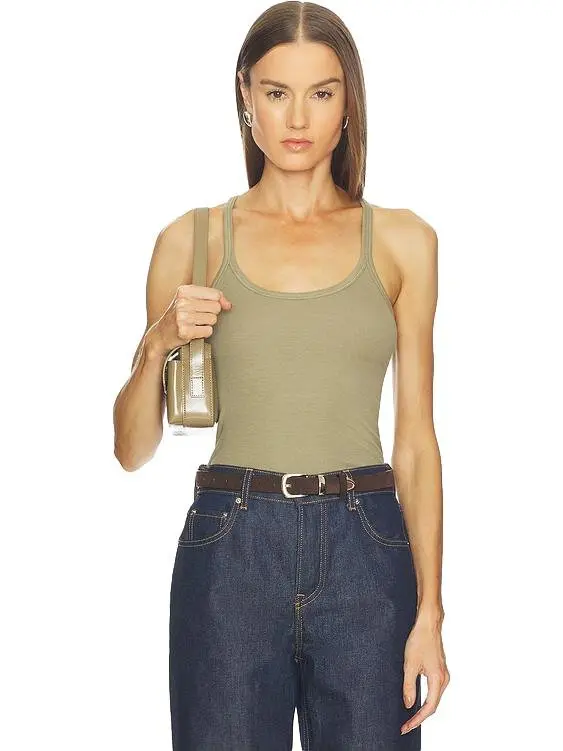 GRLFRND Slim Racer Tank - Olive