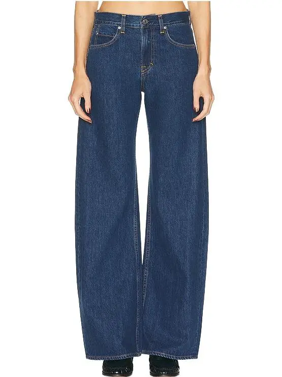 GRLFRND Rory Low Rise Baggy Short - Navy