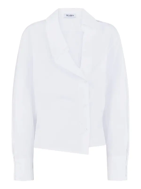 Attico Shirt With Irregular Collar - White