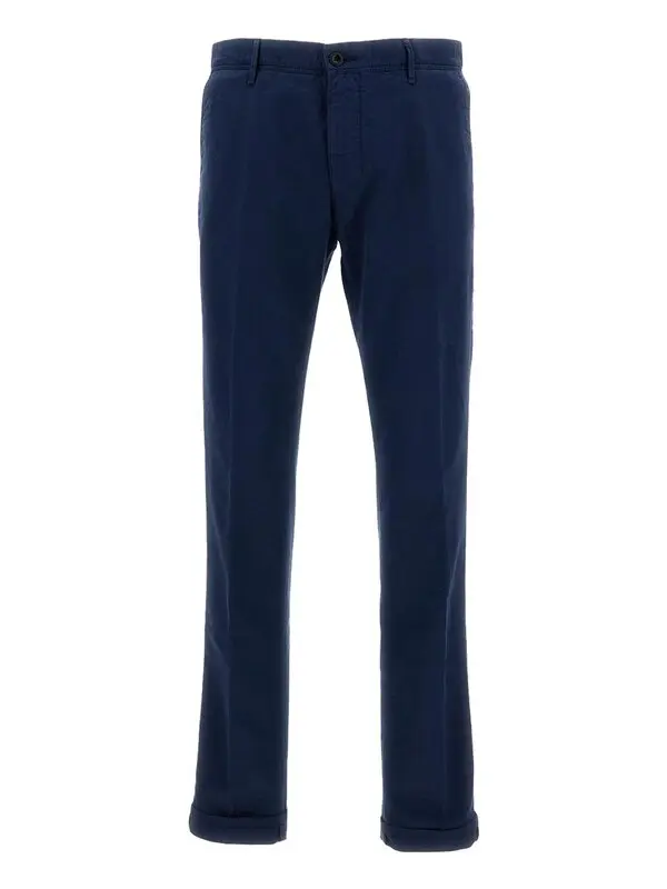 Incotex Slim-fit Cotton Trousers - Blu