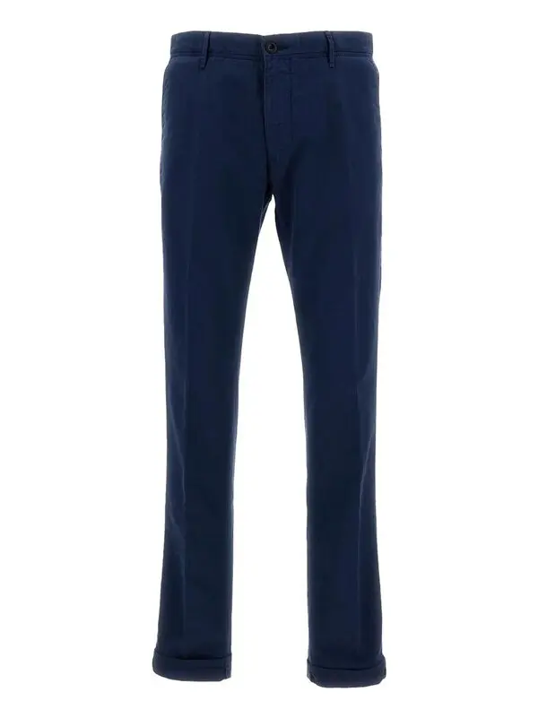 Incotex Slim-fit Cotton Trousers - Blue