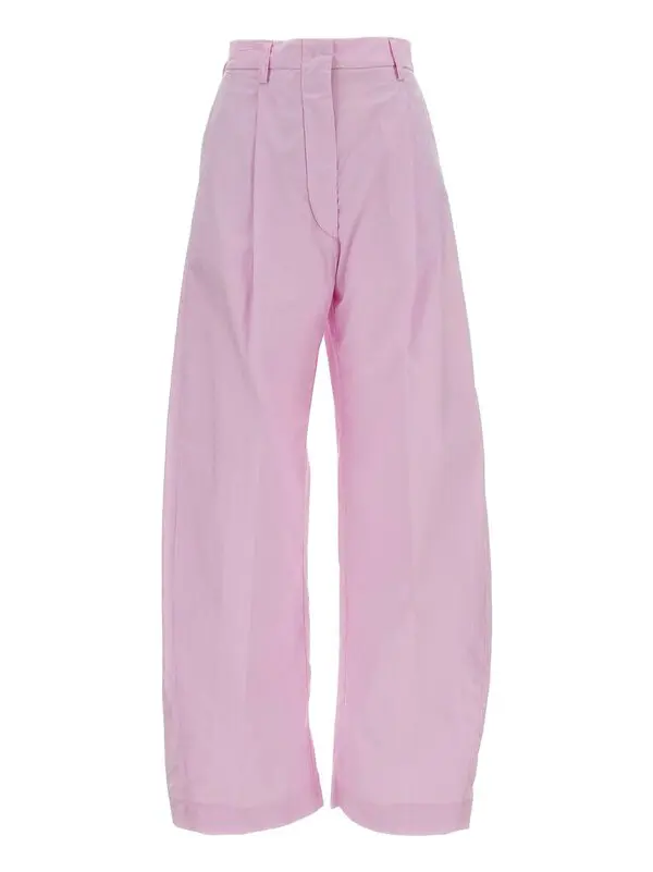 THELATEST Wide Leg Poplin Trousers - Rose