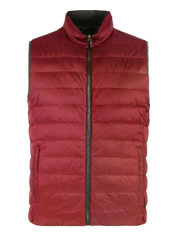 MOORER Quilted Gilet - Red