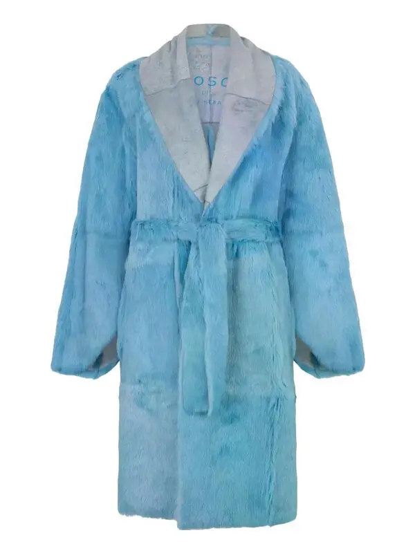 Philosophy Di Lorenzo Serafini Tie-waist Long-sleeve Coat - Blue