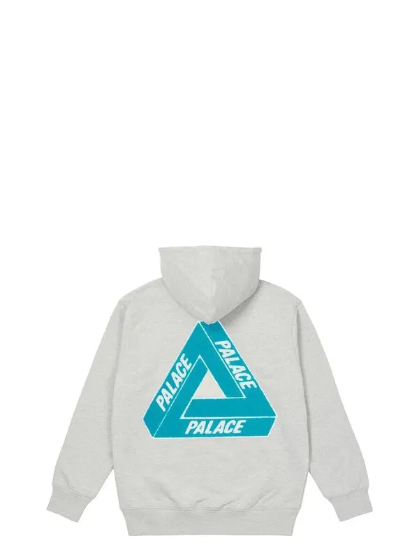 PALACE Trichenille Hood - Light Grey Marl