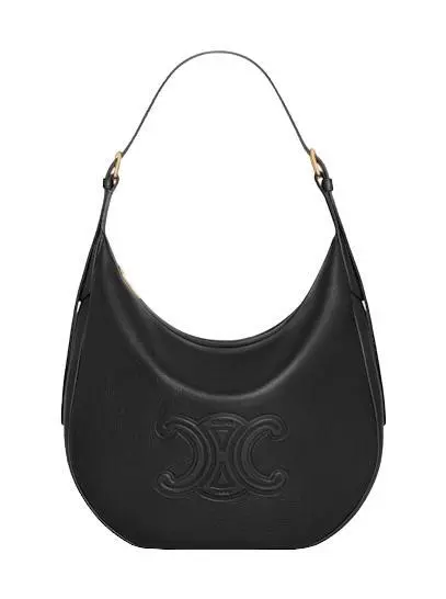 Celine Supple Grained Calfskin Medium Heloise Bag - Black