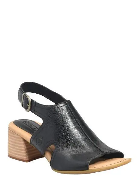 BØRN Swinton Ankle Strap Sandal - Black Leather
