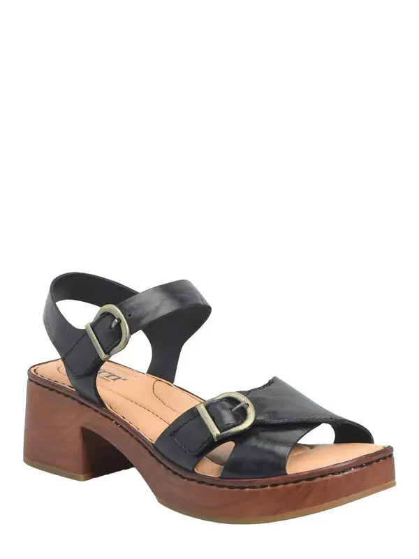 BØRN Bella Platform Sandal - Black Leather