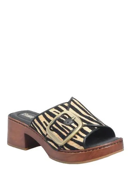 BØRN Bangle Platform Slide Sandal - Black Zebra