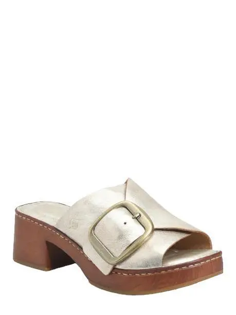 BØRN Bangle Platform Slide Sandal - Light Gold Metallic