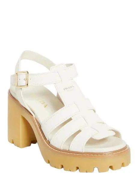 Prada Stride Platform Sandal - Avorio