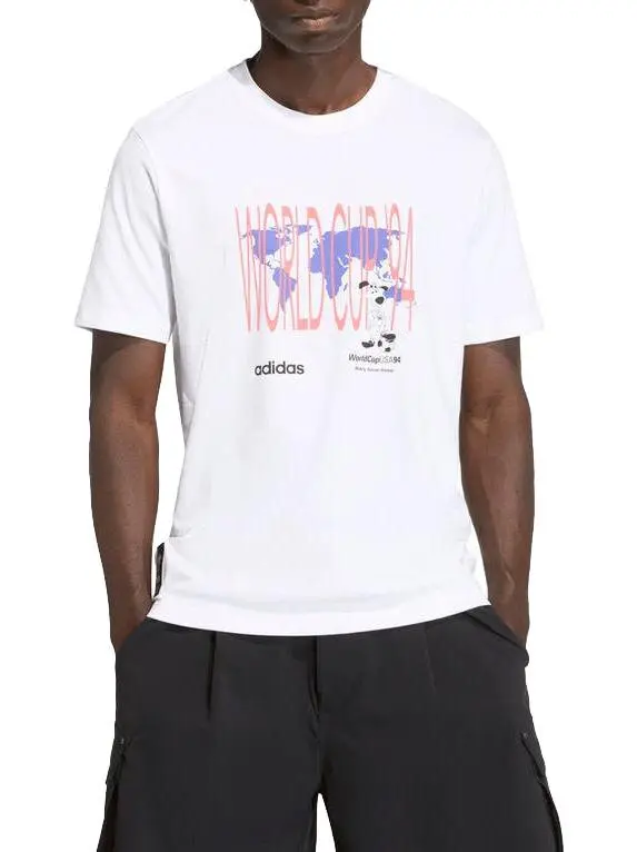 Adidas Fifa World Cup 94 Striker Cotton Graphic T-shirt - White
