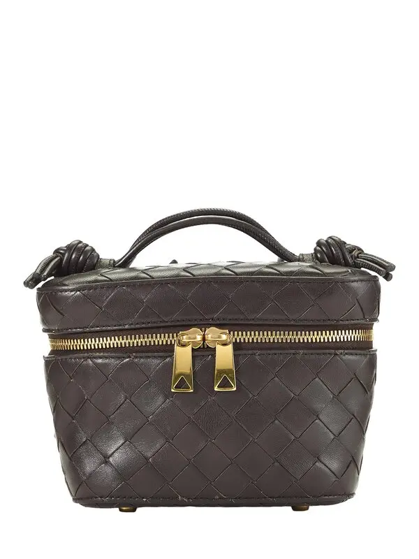 Bottega Veneta Intrecciato Vanity Case - Brown