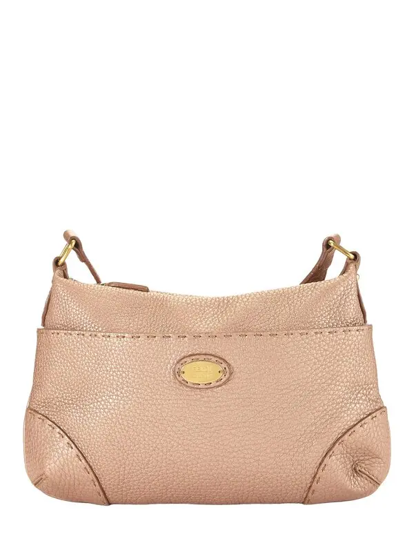 Fendi Leather Selleria Messenger - Pink