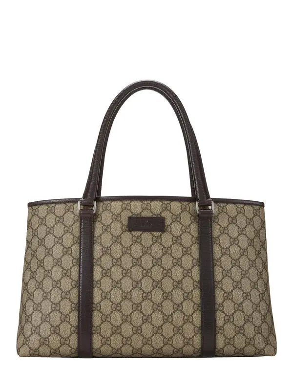 Gucci Gg Supreme Tote - Brown