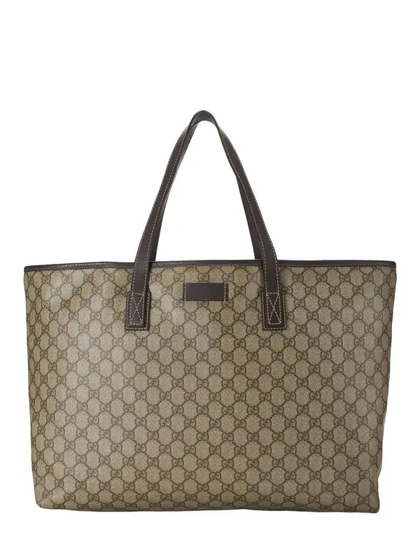 Gucci Gg Supreme Tote - Brown