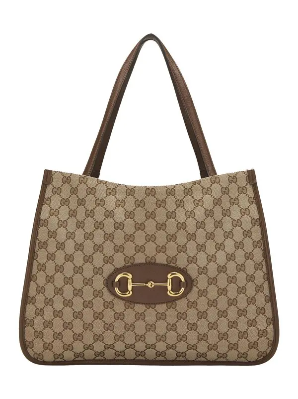 Gucci Original Gg Horsebit Tote - Brown