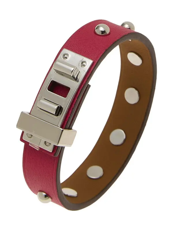 Hermès Swift Dog Clous Ronds Bracelet - Pink