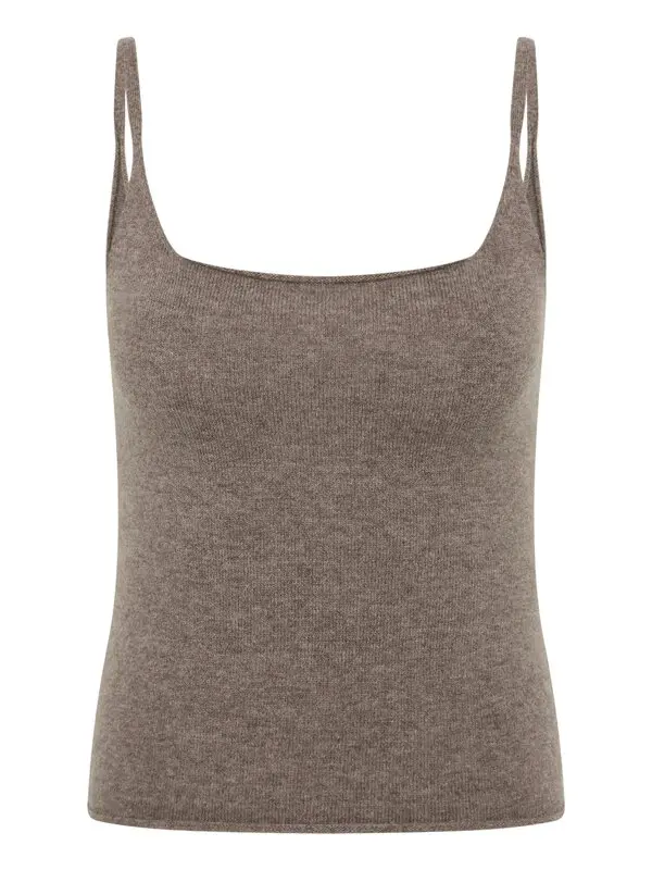 ST. AGNI Slim Wool-cashmere Tank Top - Grey