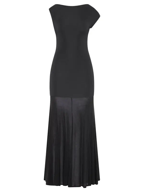ST. AGNI Circle Hem Maxi Dress - Grey