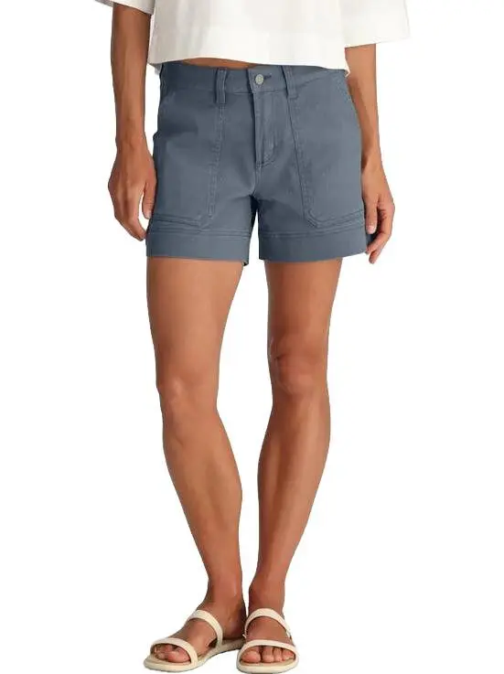 FREE FLY Stretch Cotton Twill Relaxed Short - Stormy Sea