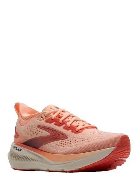 Brooks Glycerin 23 Lace-up Running Shoe - Coral/peach/spellbound