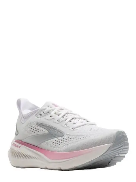 Brooks Glycerin 23 Lace-up Running Shoe - White/harbor Mist/metallic