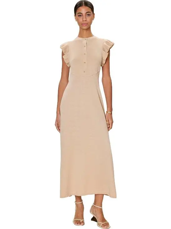 Rebecca Taylor Rhea Sweater Midi Dress - Oatmeal