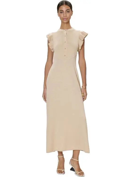 Rebecca Taylor Rhea Sweater Midi Dress - Oatmeal
