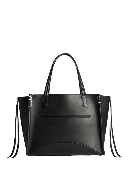 JW Anderson Loafer Leather Tote - Black