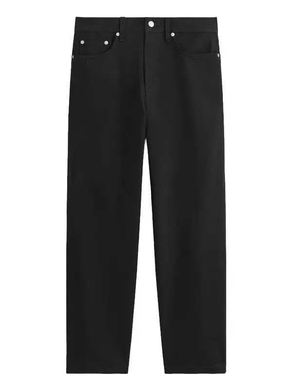 Cos Dome Relaxed-fit Straight-leg Jeans - Black