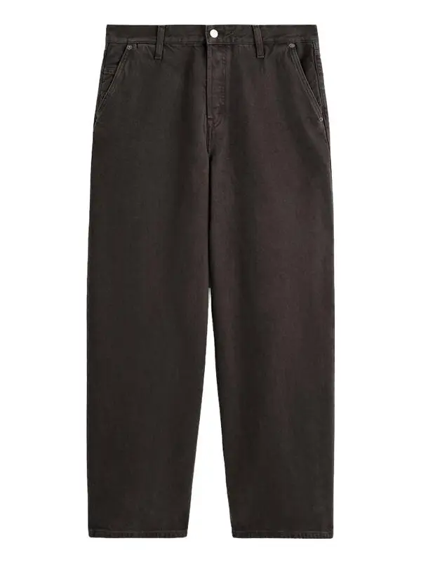 Cos Oversized Wide-leg Denim Pants - Brown