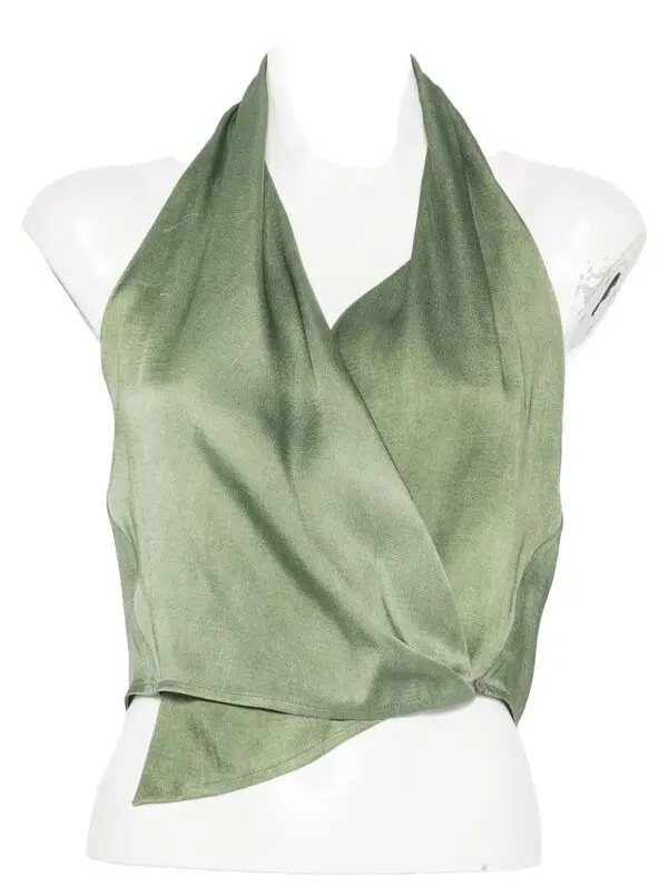 CORTANA Etna Linen And Cotton Top - Green