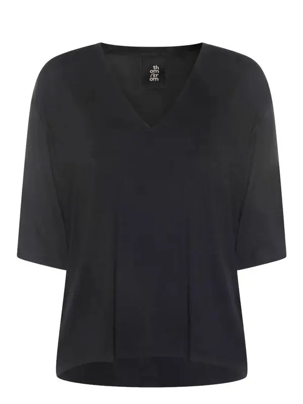 THOM KROM V-neck Blouse - Black