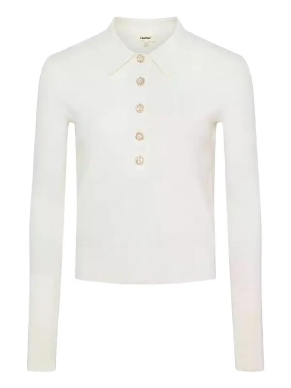 L'Agence Buttoned Knitwear - White