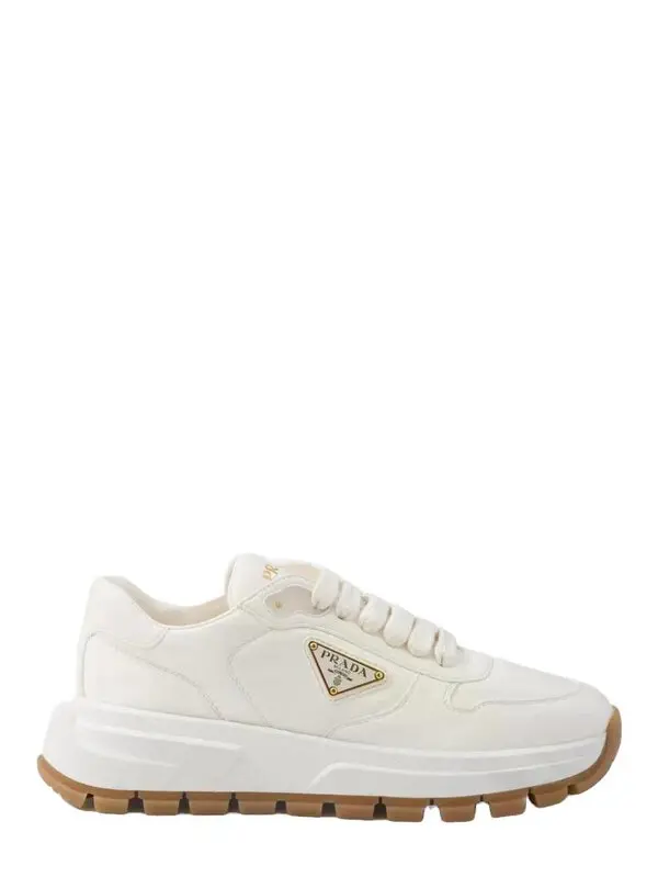 Prada Prax 01 Leather Sneakers - White
