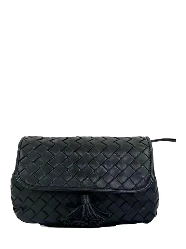 Bottega Veneta 2000-2012 Mini Nappa Intrecciato Crossbody Bag - Black