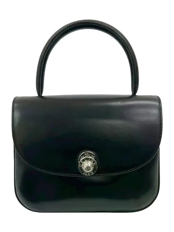 Celine 2009 Leather Rotating Planet Top Handle Bag - Black