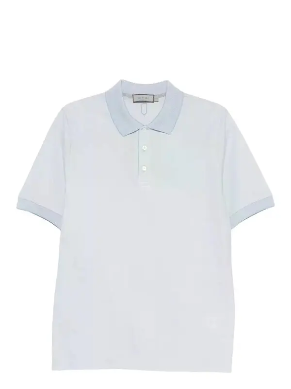 Canali Short-sleeve Polo Shirt - Blue