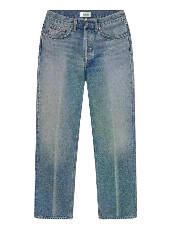 AGOLDE Lana Button Jeans - Blue