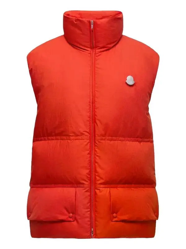 Moncler Logo-detail Quilted Gilet - Red