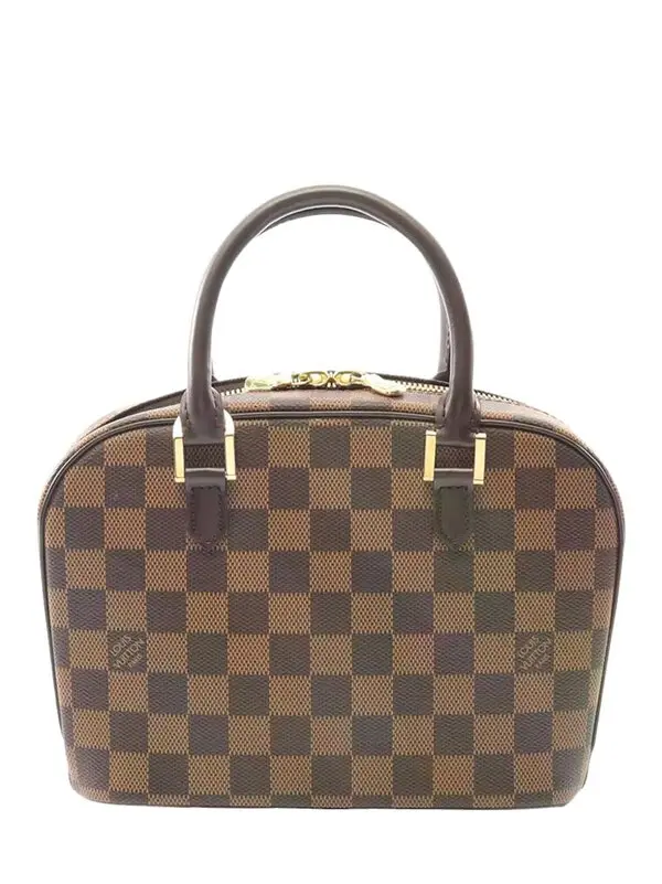 LOUIS VUITTON 2003 Damier Ebene Mini Sarria Handbag - Brown