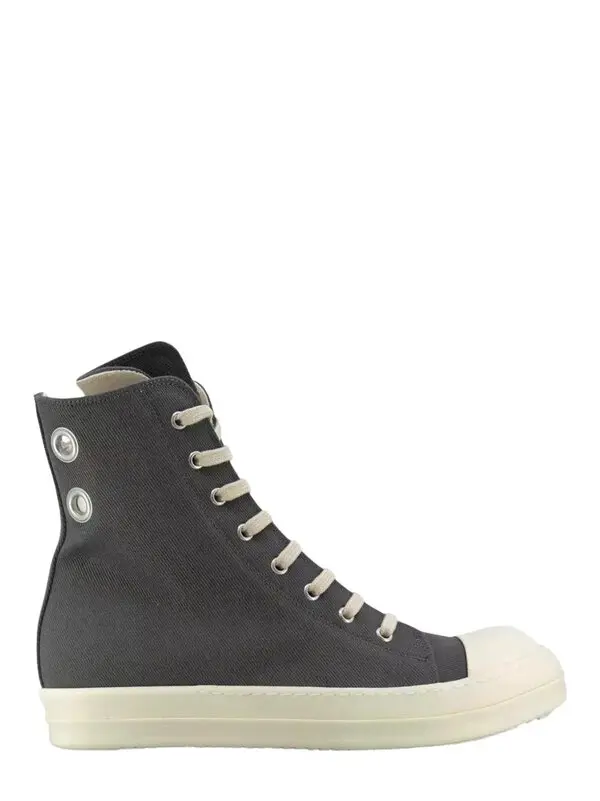 Rick Owens Eyelet High-top Sneakers - Grey