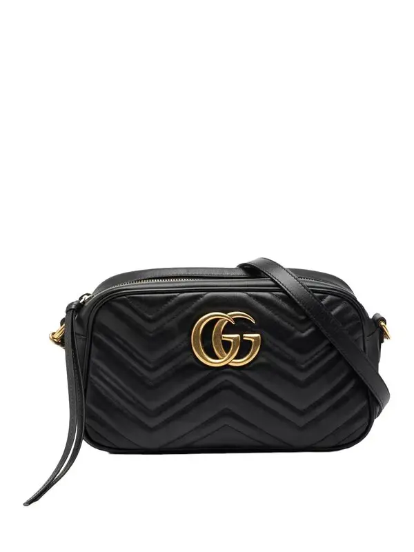 Gucci Gg Marmont Matelassé Leather Crossbody Bag - Black