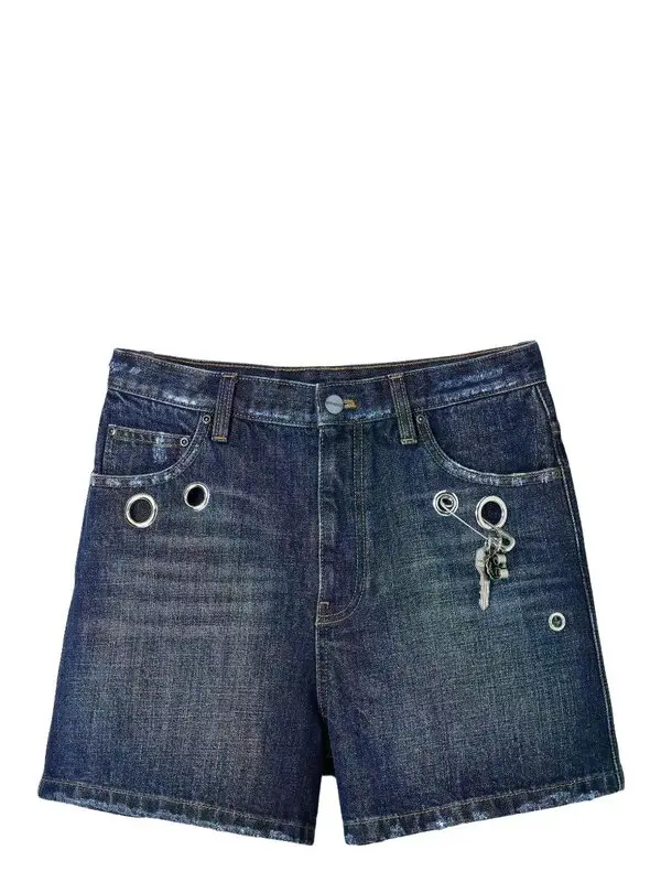 Marc Jacobs Grommet Denim Shorts - Blue
