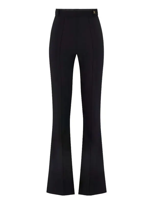 Elisabetta Franchi Logo-detail Trousers - Black