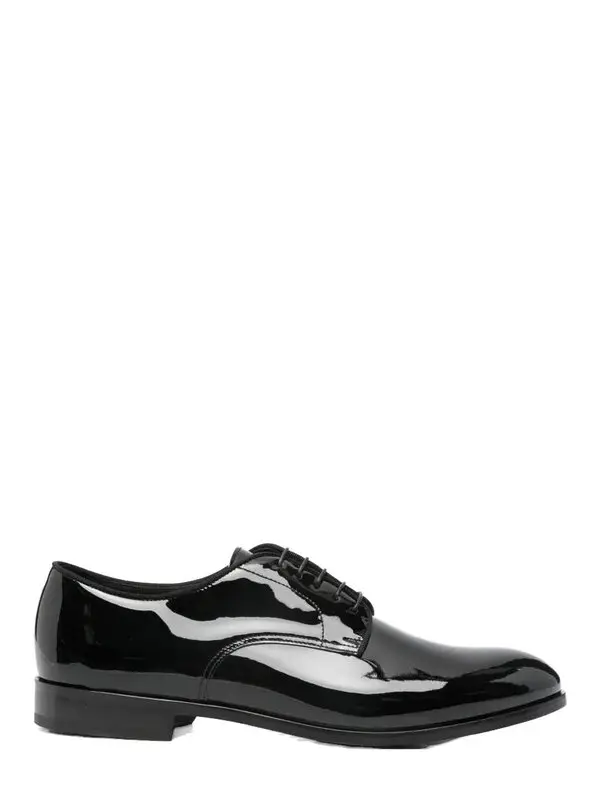 DOUCAL'S Patent-leather Derby Shoes - Black
