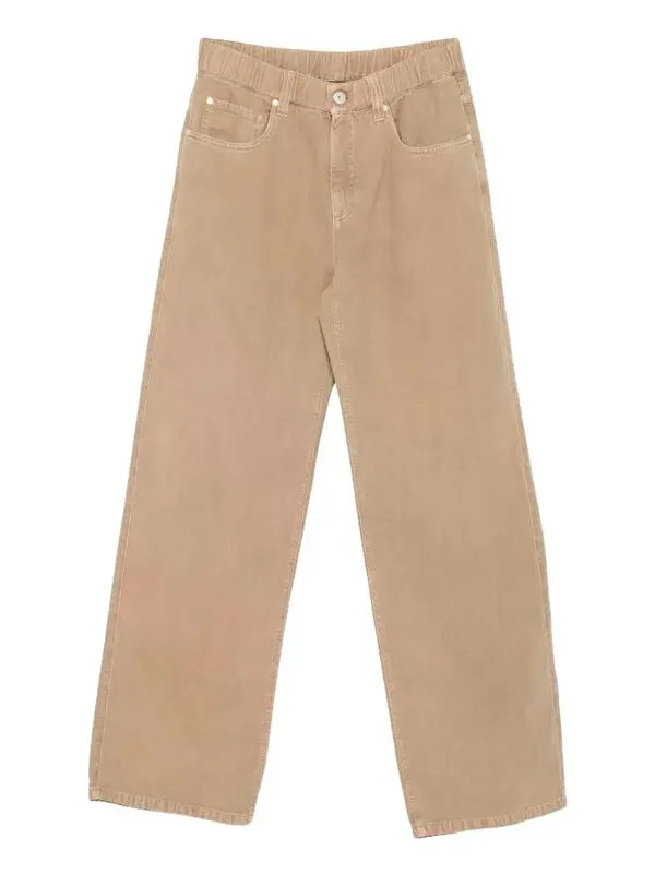Brunello Cucinelli Elasticated Waistband Trousers - Brown