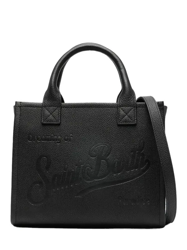 MC2 SAINT BARTH Midi Vanity Debossed Top-handle Tote Bag - Black